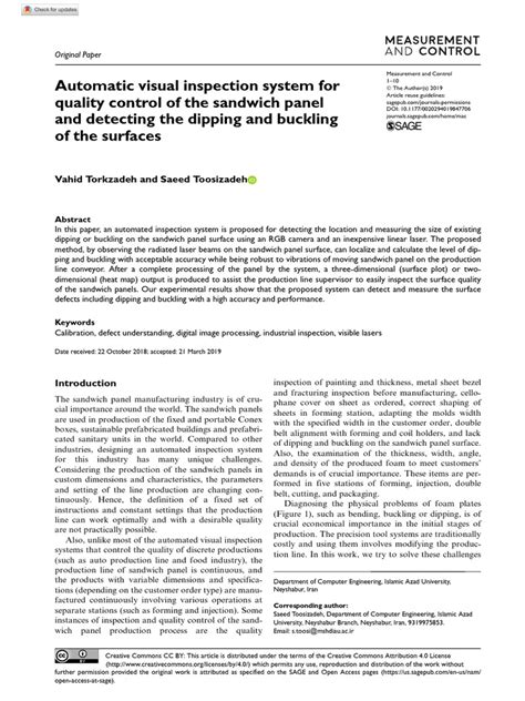 Automatic Visual Inspection System For Quality Con Pdf Artificial