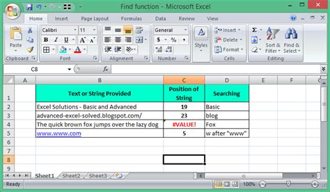 Find Function Excel Solutions Basic And Advanced
