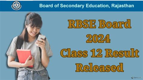 Rajasthan Board 2024 Class 12 Result Out Direct Link Here Sarvgyan News