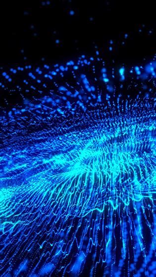Exploding Wave Of Luminous Blue Particles In Motion A 60619641 Stock