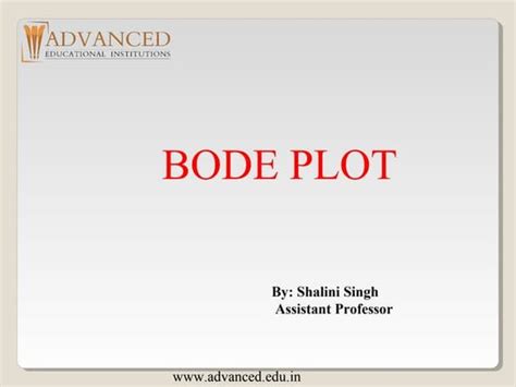 Bode Plot Notes Step By Step Pdf