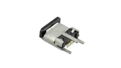 1051330031 Molex Vertical Panel Mount Socket Single Port Type Micro B 2 0 Usb Connector Rs