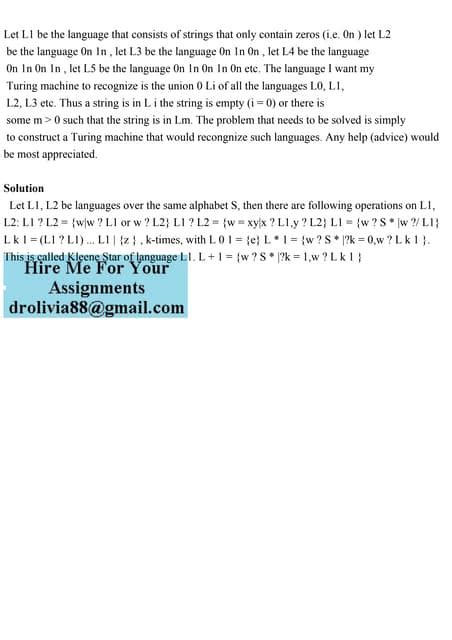 Let L1 Be The Language That Consists Of Strings That Only Contain Zepdf