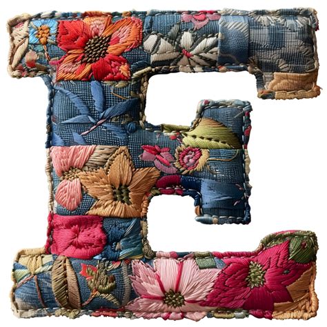 Handcrafted Letter E Embroidery Pattern 44308578 Png