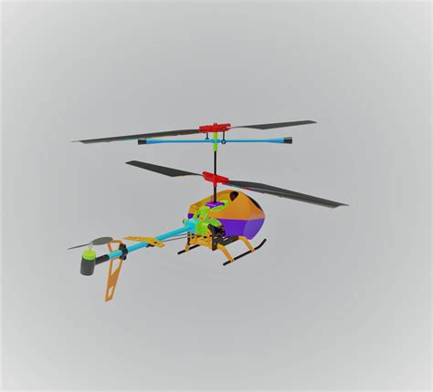 Rc Helicopter D Model By Cadd Edutec