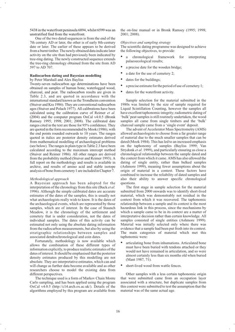 Pdf Radiocarbon Dating And Bayesian Modelling