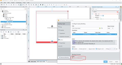 Data Binding Showed Error Configuration In Perspective Session Ignition Inductive