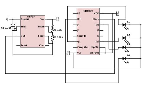 integrated circuit how to design a binary counter with 4029 binary