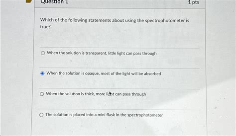Solved Question 11ptswhich Of The Following Statements About