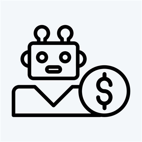 Icon Robo Advisor Suitable For Education Symbol Line Style Simple
