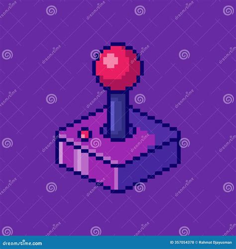 Pixel Art Classic Arcade Joystick Game Asset Design Vector Illustration