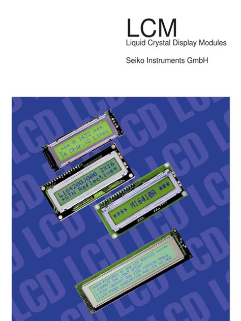 Dot Matrix Liquid Crystal Display Modules Specifications And Features For A Range Of Lcd Models