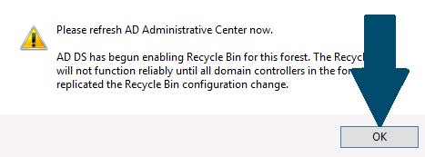 Enabling And Restoring Recycle Bin In Active Directory Domain Services In Server 2012 R2