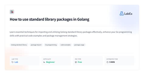 How To Use Standard Library Packages In Golang Labex