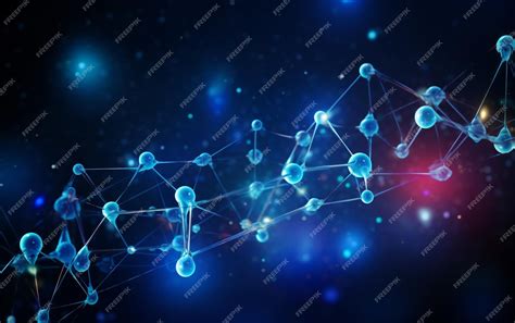 Premium Photo Science Background With Molecule Or Atom Abstract Structure For Science Or Medical