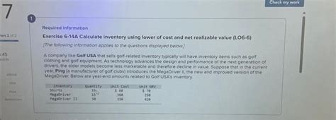Solved Required Information Exercise A Calculate Chegg