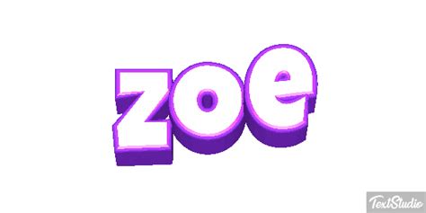 Zoe Name Animated GIF Logo Designs