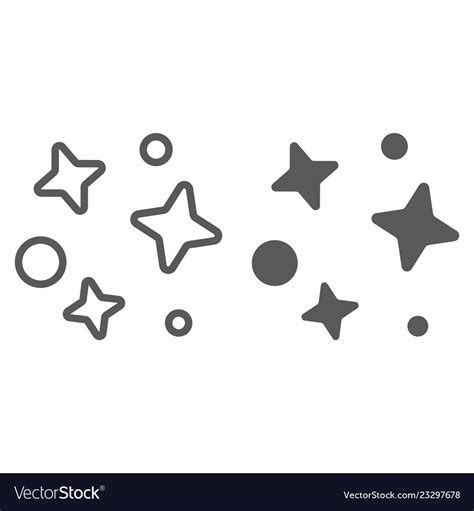 Galaxy Line And Glyph Icon Universe Astronomy Vector Image