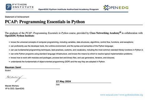 Nauman Sami On Linkedin Python Cisco Programming Continuouslearning Milestone