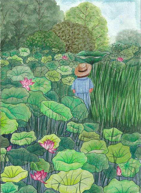 水彩插画《二十四节气—小暑》潤子 站酷zcool