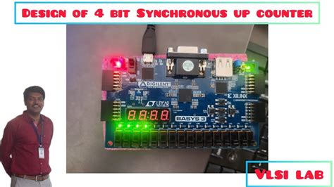 Design A 4 Bit Synchronous Up Counter Using Verilog Program And