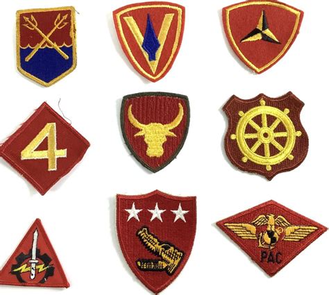Lot 171 Wwii Usmc Patches Marine Division