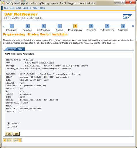Solved Power Failed During NW Upgradeerror Occurs During SAP Community
