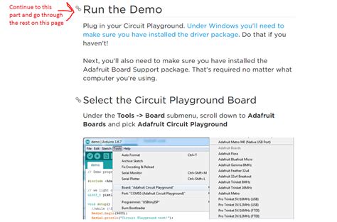 Circuitplayground Arduino Resources
