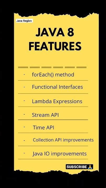 Java 8 Features Java 8 Interview Questions Explain Java 8 Features Shorts Shortvideo