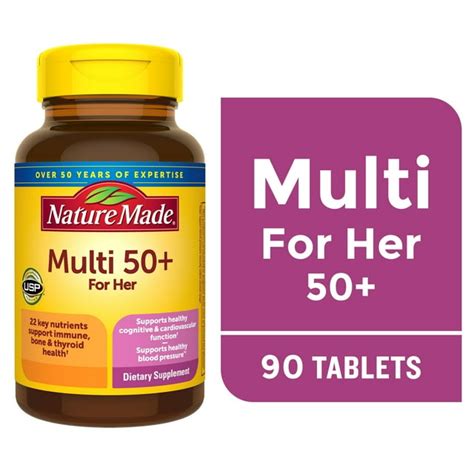 Nature Made Multivitamin For Women 50 With No Iron Tablets Womens