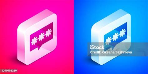 분홍색과 파란색 배경에서 격리된 등색 암호 보호 및 안전 액세스 아이콘입니다 보안 안전 보호 개인 정보 보호 개념 실버 스퀘어 버튼 벡터 Crash Site에 대한 스톡