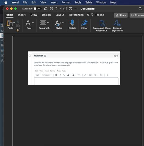 Solved Word File Edit View Insert Format Tools Table Window Chegg Com