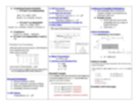 Biostatistics Cheat Sheet Cheat Sheet Biostatistics Docsity