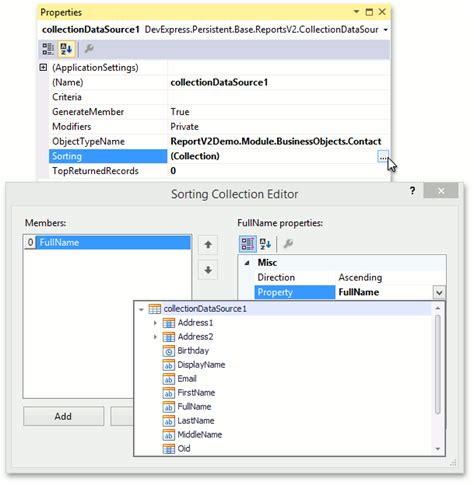 Data Sorting In Reports V2 Xaf Cross Platform Net App Ui And Web Api Devexpress Documentation