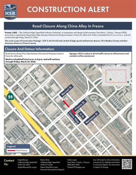 Road Closure On China Alley In Fresno Until March 2026 Newsbreak