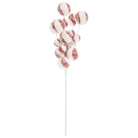 Flocked Peppermint Swirl Candy Pick Hobby Lobby 6257315