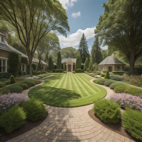 Premium Photo A 3d Rendering Of A Lawn With A Lawn And A House In The Background