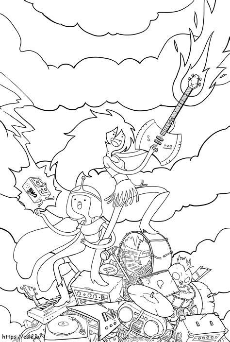 Marceline And Princess Bubblegum Coloring Page