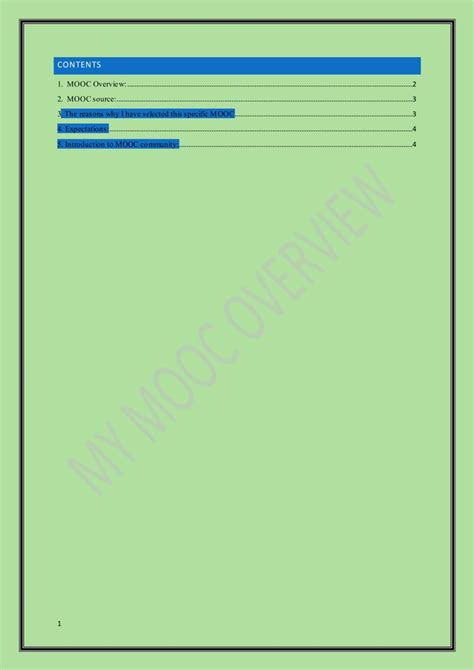 My Mooc Overview PDF