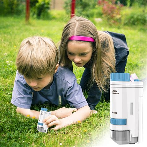 Muyan 200x Led Lighted Pocket Microscope Portable Handheld Microscope