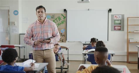 Diverse Classroom Environment With Teacher And Students Free Stock