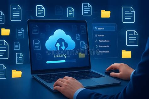 Cloud Platform Loading Files With Sync Progress And Folder Navigation
