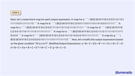 Solved Create K Map And Truth Table For This Exercise Bcd To 7
