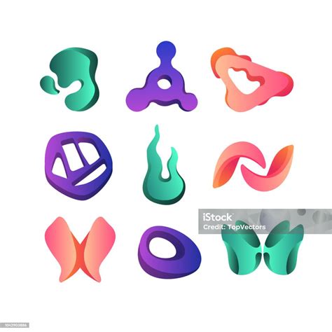 추상적인 현대 모양 형태 포스터 배너 표지 현수막 전단에 대 한 크리에이 티브 디자인 요소는 흰색 바탕에 일러스트 벡터 0명에 대한 스톡 벡터 아트 및 기타 이미지 Istock