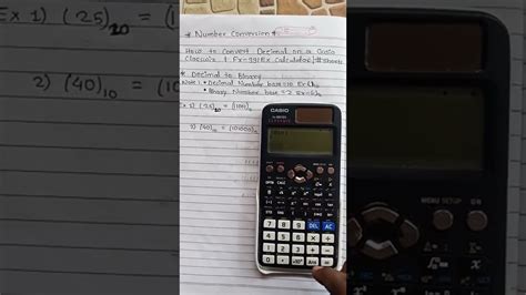 How To Convert Decimal To Binary On Casio Fx 991ex Casio Classwiz Shorts Youtube