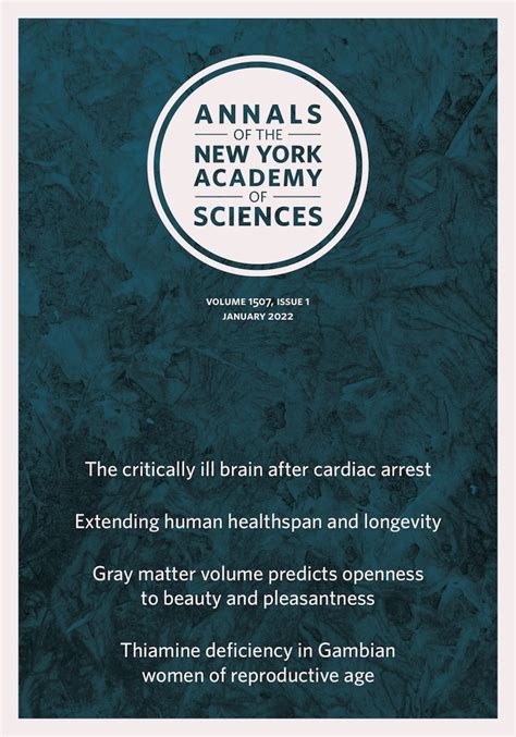 Erratum For Ann Ny Acad Sci 2021 Vol 1506 118141 2022 Annals Of The New York