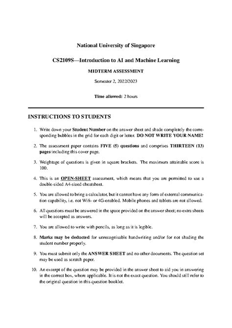Cs2109s Midterm 2022 S2 Qns Ans Sol National University Of Singapore Cs2109s—introduction To