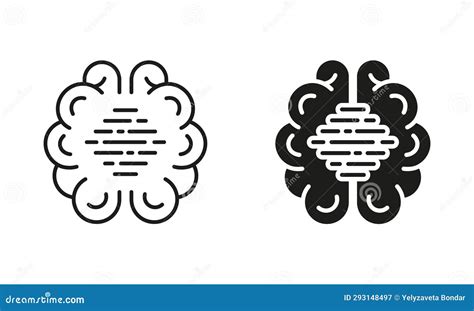 Tech Science Silhouette And Line Icons Set Artificial Intelligence