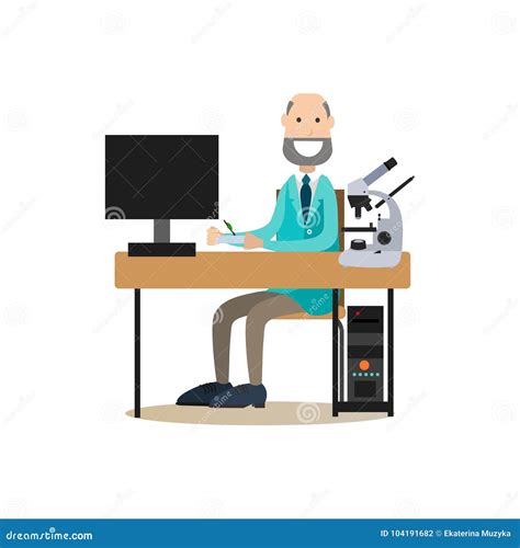 Science People Concept Vector Illustration In Flat Style Stock Vector