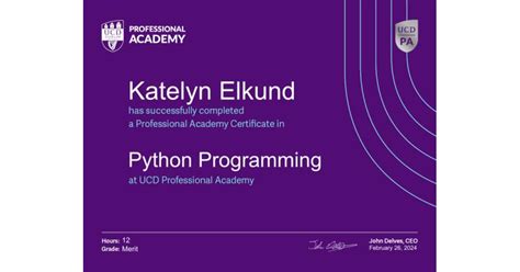 Katelyn Eklund On Linkedin Python Programming • Katelyn Elkund • Ucd Professional Academy